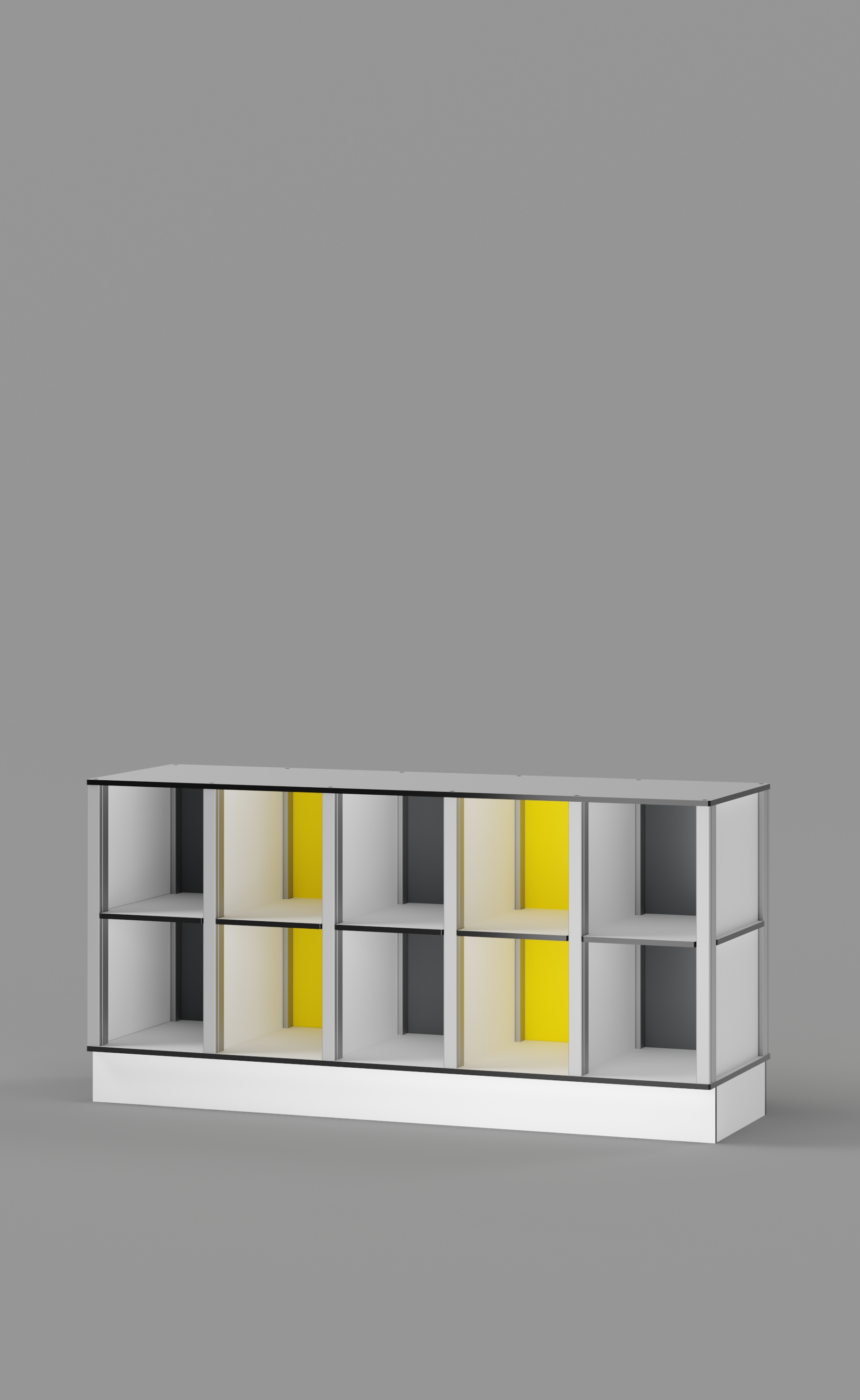 10-Cubby Floor Cabinet - FOREMAN® Locker Systems