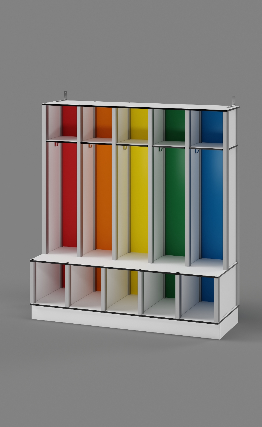 Kids Open Locker with Bench - FOREMAN® Locker Systems