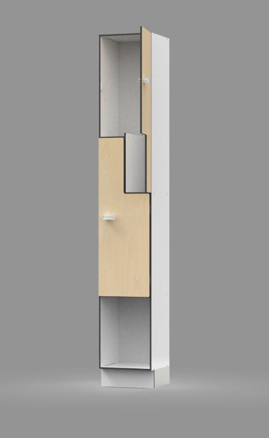 Z-Style Locker with Open Cubby | Phenolic - FOREMAN® Locker Systems