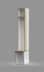 1-Tier with Inclined Cubby Bench | Phenolic - FOREMAN® Locker Systems